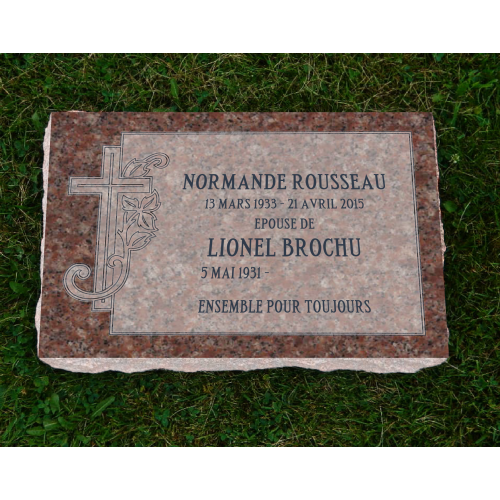Pink Unpolished Flat Marker #111 · PF111PU · Memorial Headstone